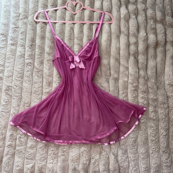 Angels | Intimates & Sleepwear | Angels Pink Chemise With Sweetheart ...